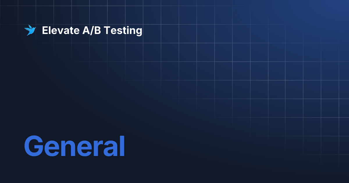 General | Elevate A/B Testing